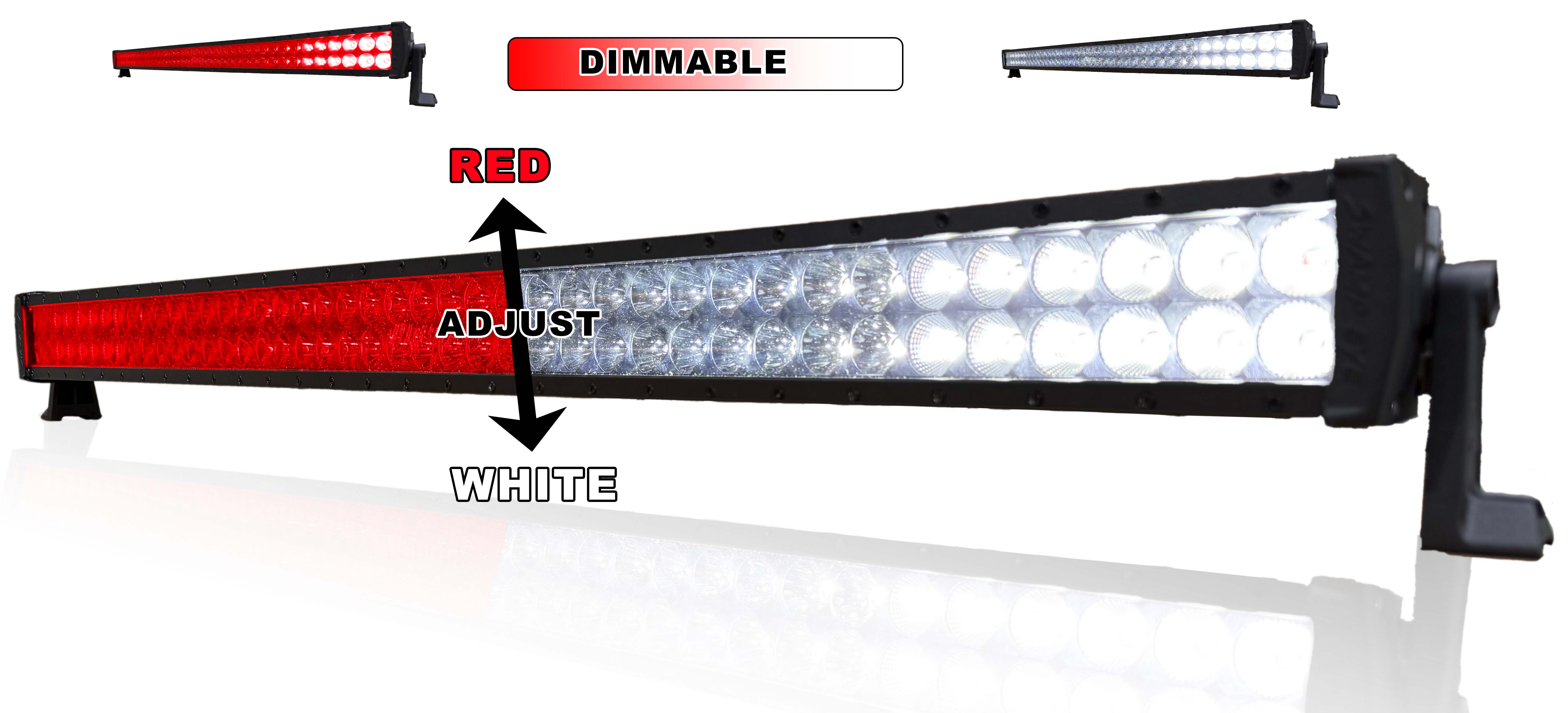 40" Dual-Color Hunting LED Light Bar | Red & White Spot/Flood ...