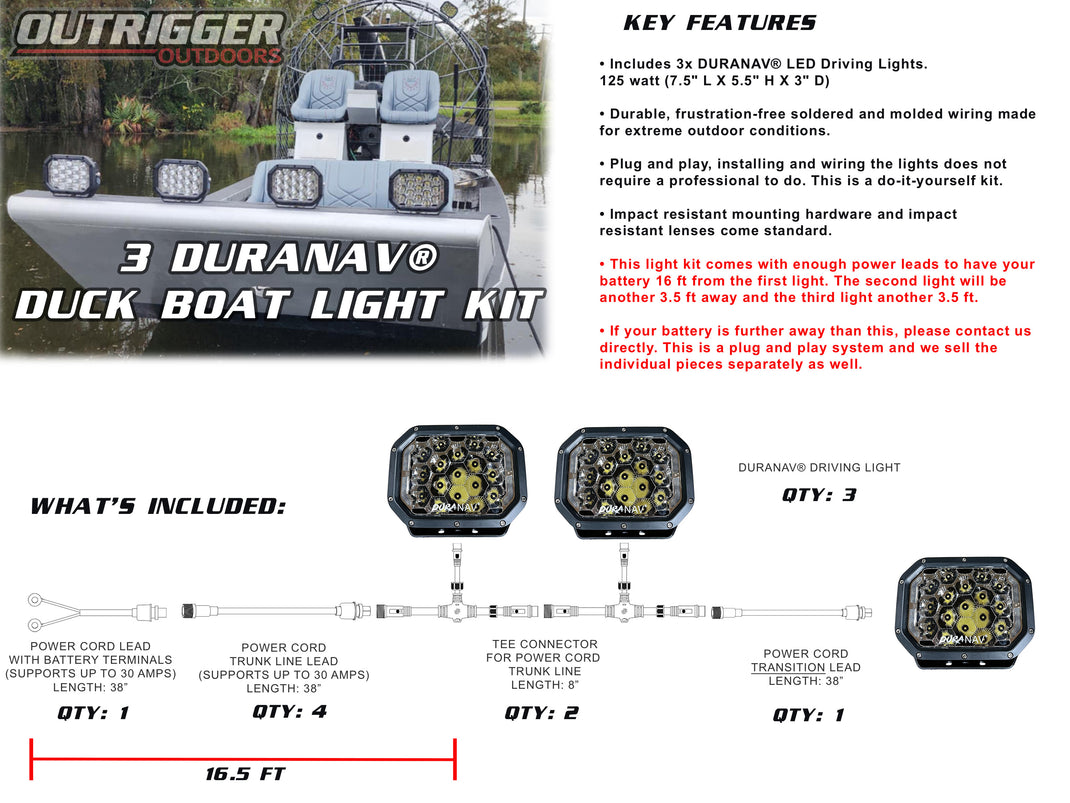 Duck Boat Lights & Light Bars for Duck Hunting | Outrigger Outdoors