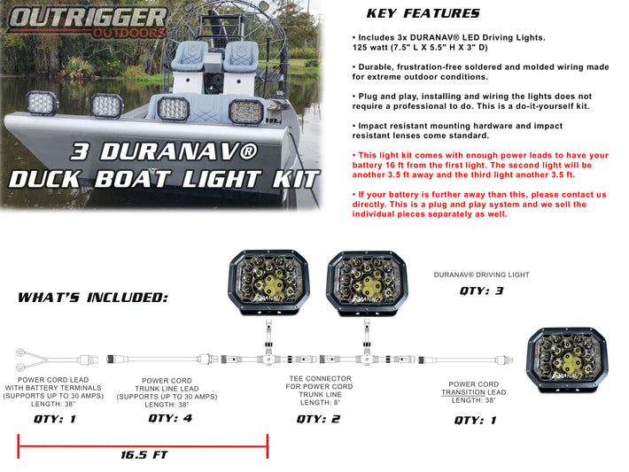 Duck Boat Lights & Light Bars for Duck Hunting | Outrigger Outdoors