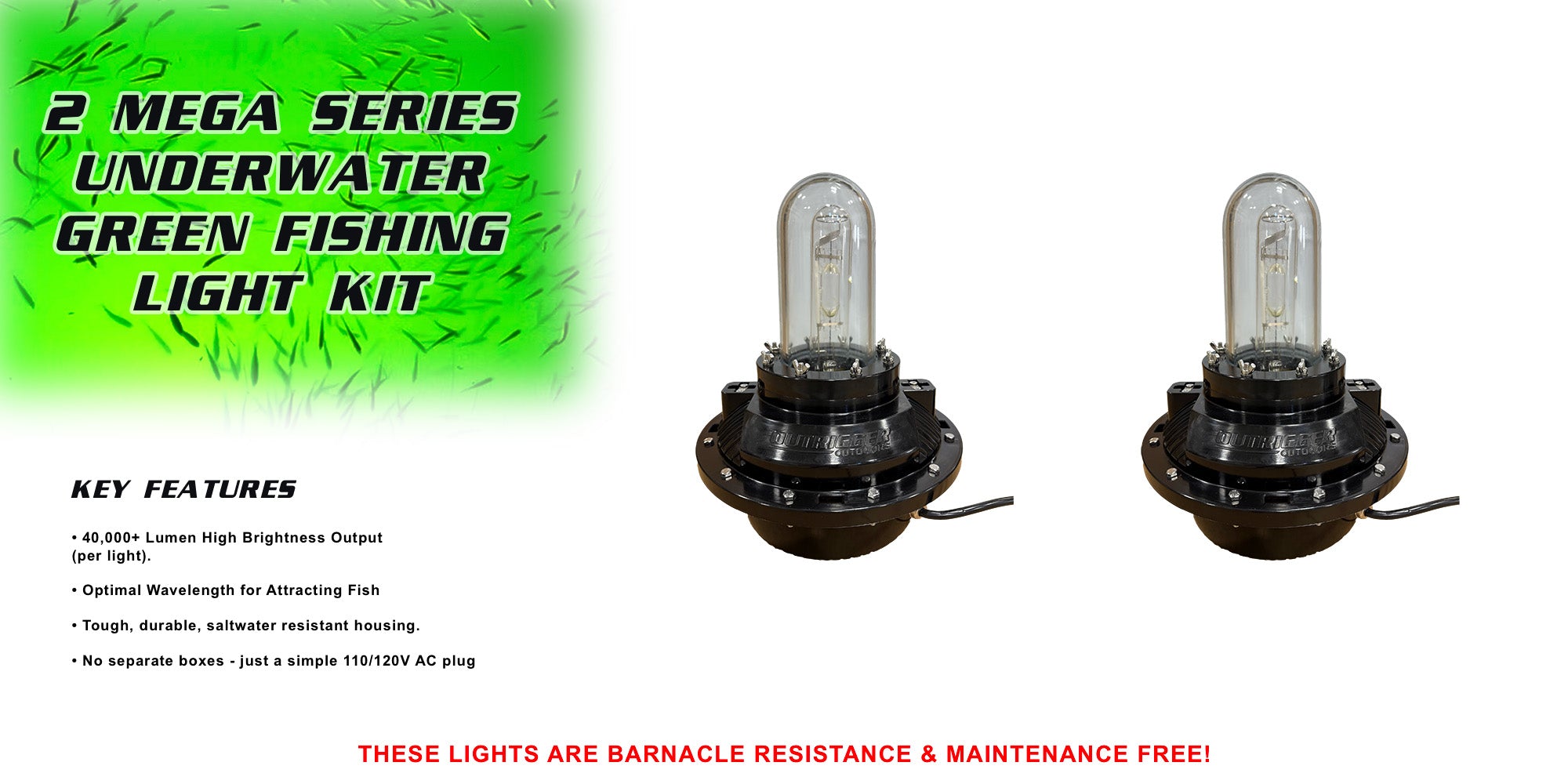 MEGA SERIES Underwater Green Fishing Light Kit – Outrigger Outdoors
