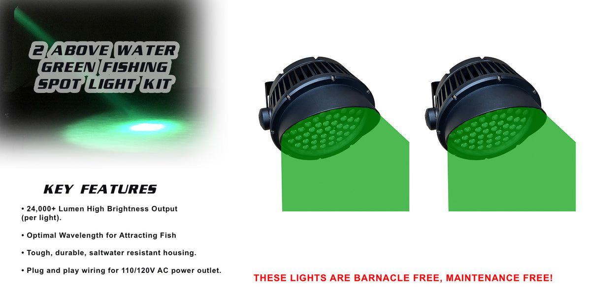 Above Water Green Fishing Spot Light Kit | Outrigger Outdoors