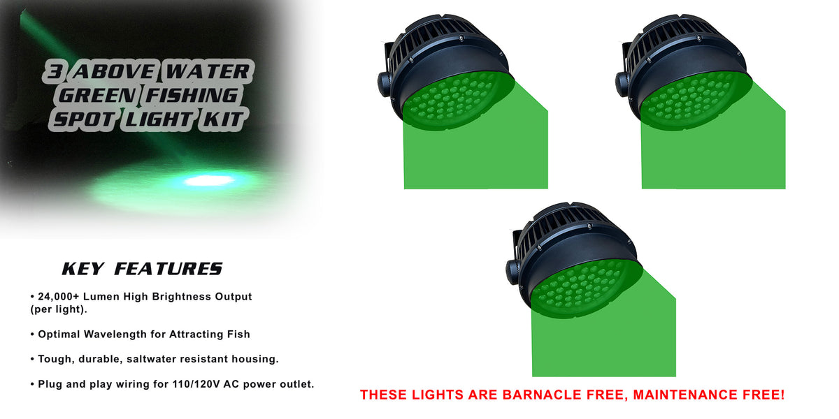 Above Water Green Fishing Spot Light Kit | Outrigger Outdoors