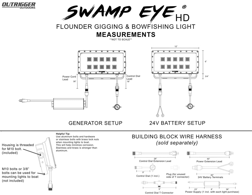 160W Swamp Eye® HD Bowfishing Light | Outrigger Outdoors